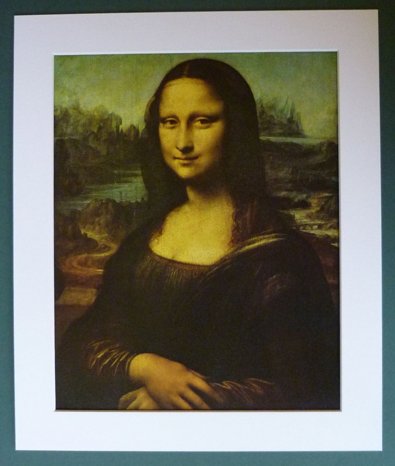 Mounted Print Of The Mona Lisa By Leonardo Da Vinci Beautiful Etsy My