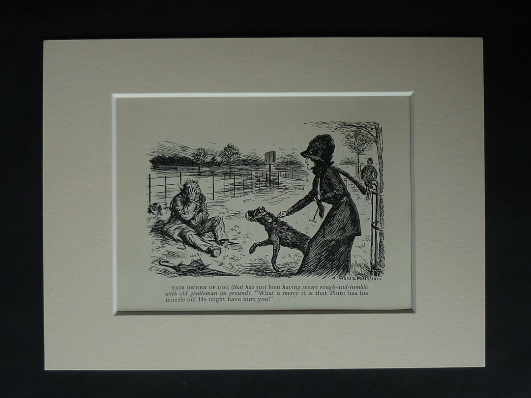 1930s Antique Dangerous Dog Print Fierce Hound Decor - Etsy