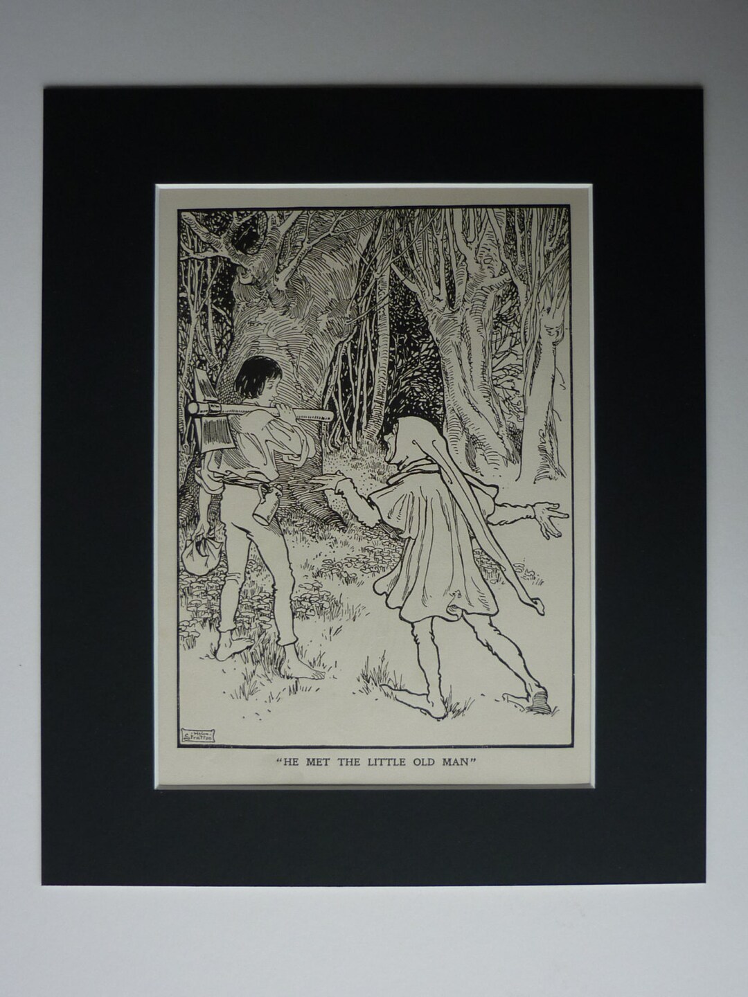 Vintage 1929 Golden Goose Print Helen Stratton Brothers Grimm Fairytale ...
