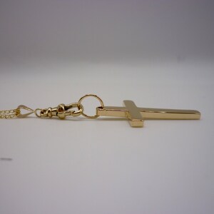 Solid Gold Cross on Dog Clip Clasp Chain - Etsy