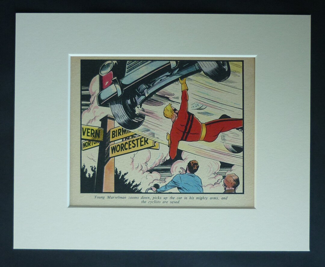 1950s Vintage Print of Young Marvelman, Superhero Decor, Available ...