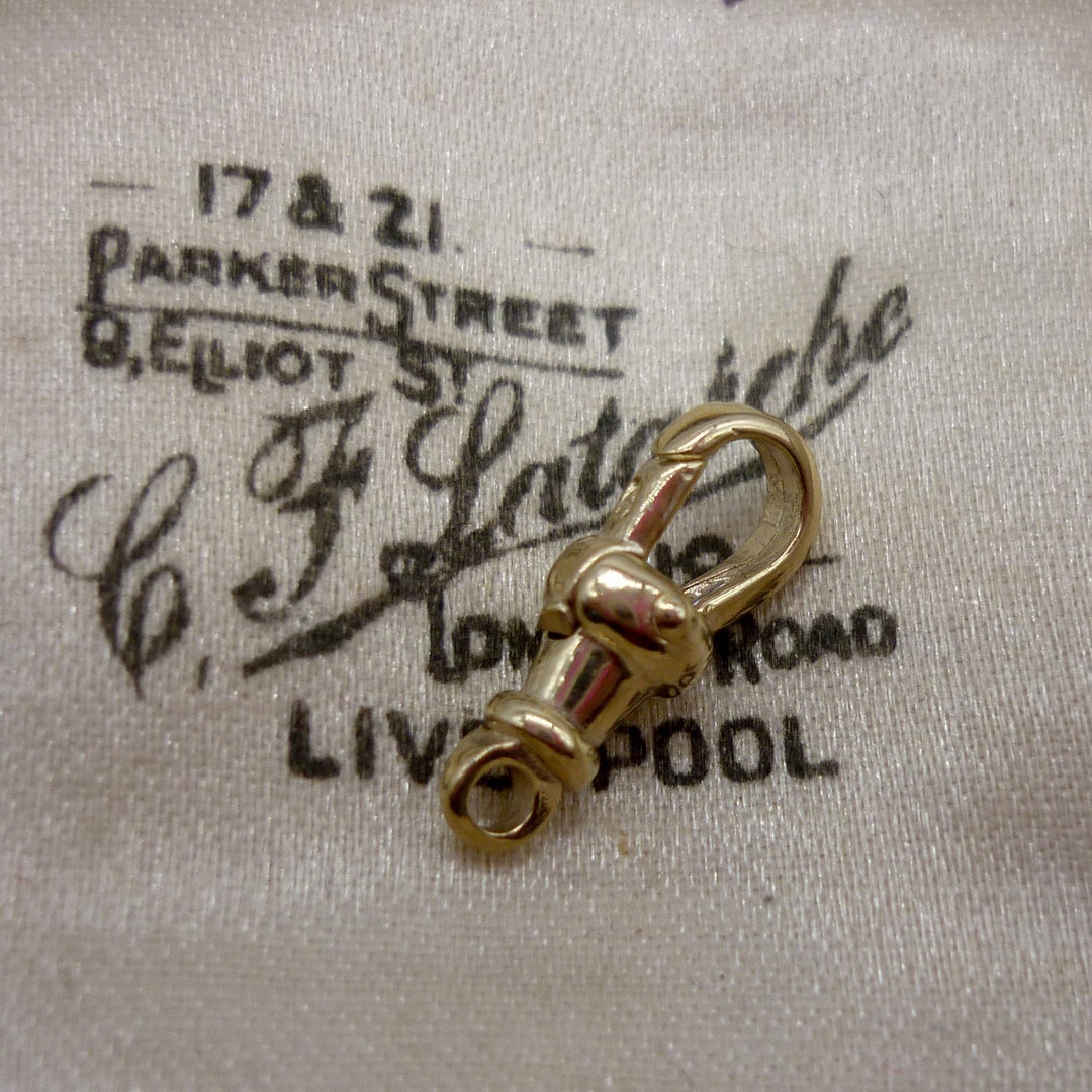 Small Dog Clip Clasp, Tiny Solid 9k Gold Charm Holder - Etsy