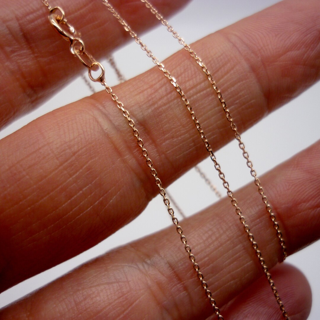 Whisper Thin Rose Gold Chain Necklace - Etsy