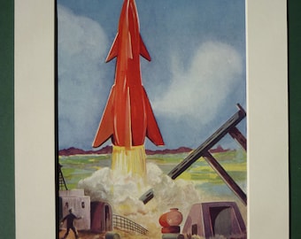 1950s Sci Fi Rocket - Etsy