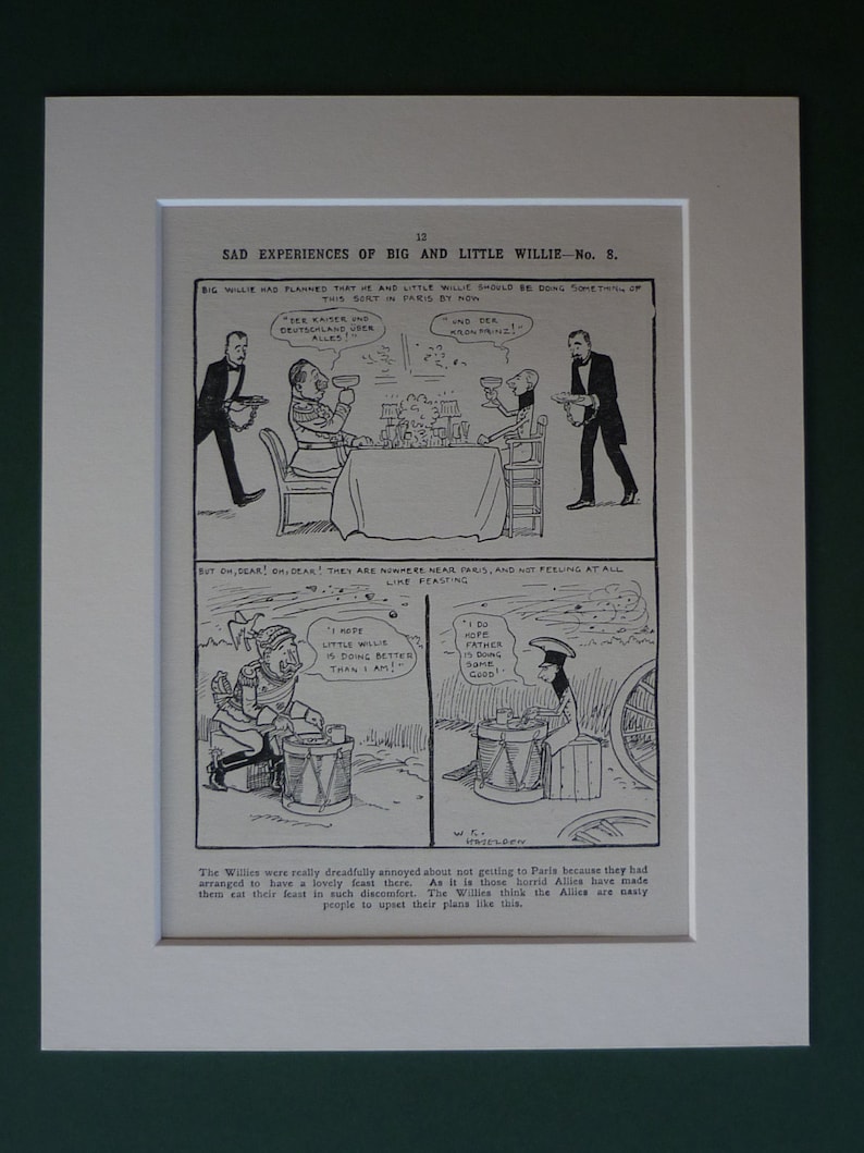 Original 1914 Propaganda Cartoon Comic Strip World War One - Etsy
