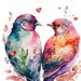 Watercolor Love Birds, Digital Art Print / Instant Download Printable ...