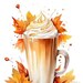 Watercolor Beautiful Fall Latte Coffee Digital Art Print / Instant ...