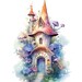 Watercolor Fairy Castle Digital Art Print / Instant Download Printable ...