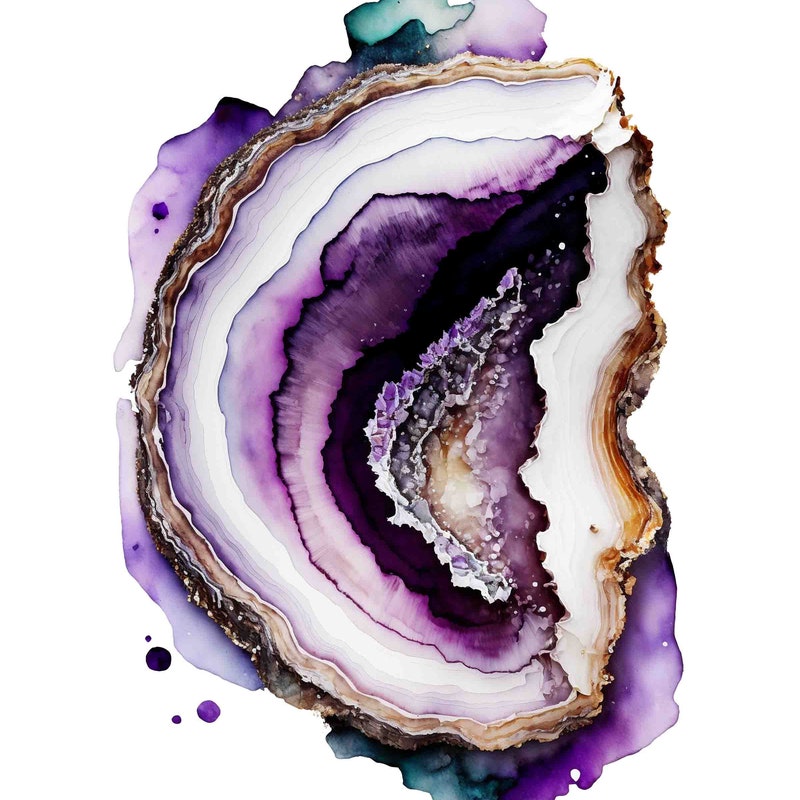 Green Geode Print - Etsy