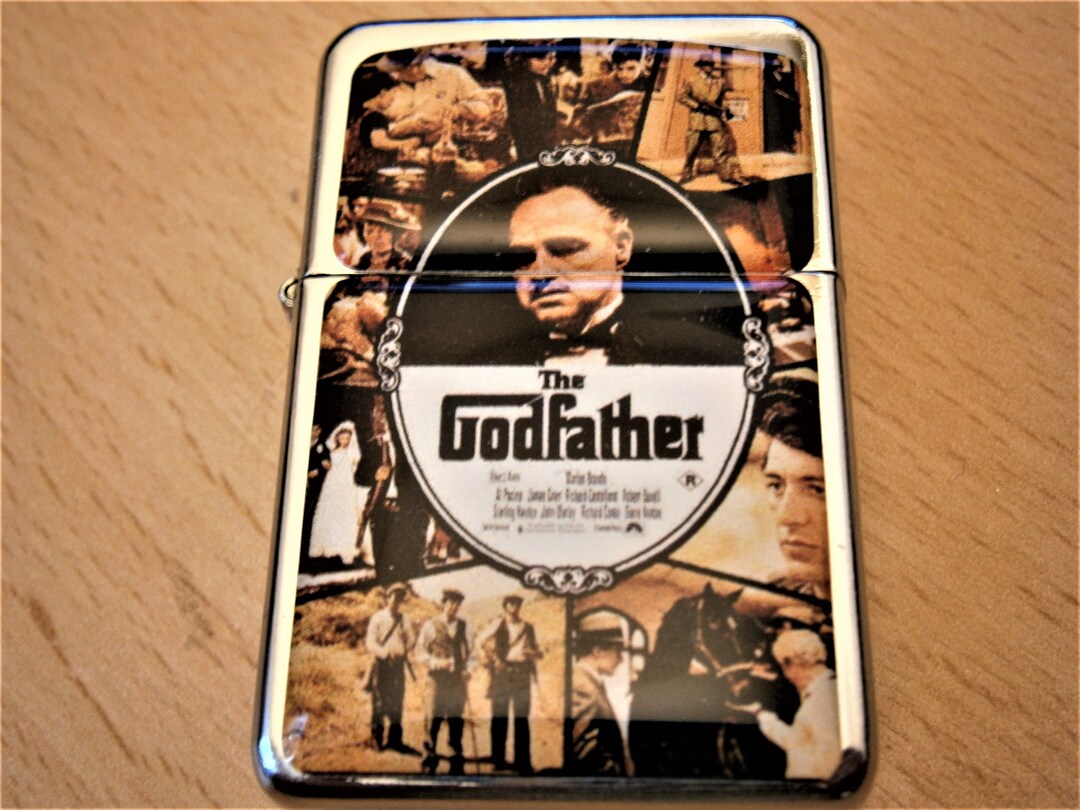 Handmade Vintage THE GOD FATHER Star Lighter Windproof Cigarette Flip ...
