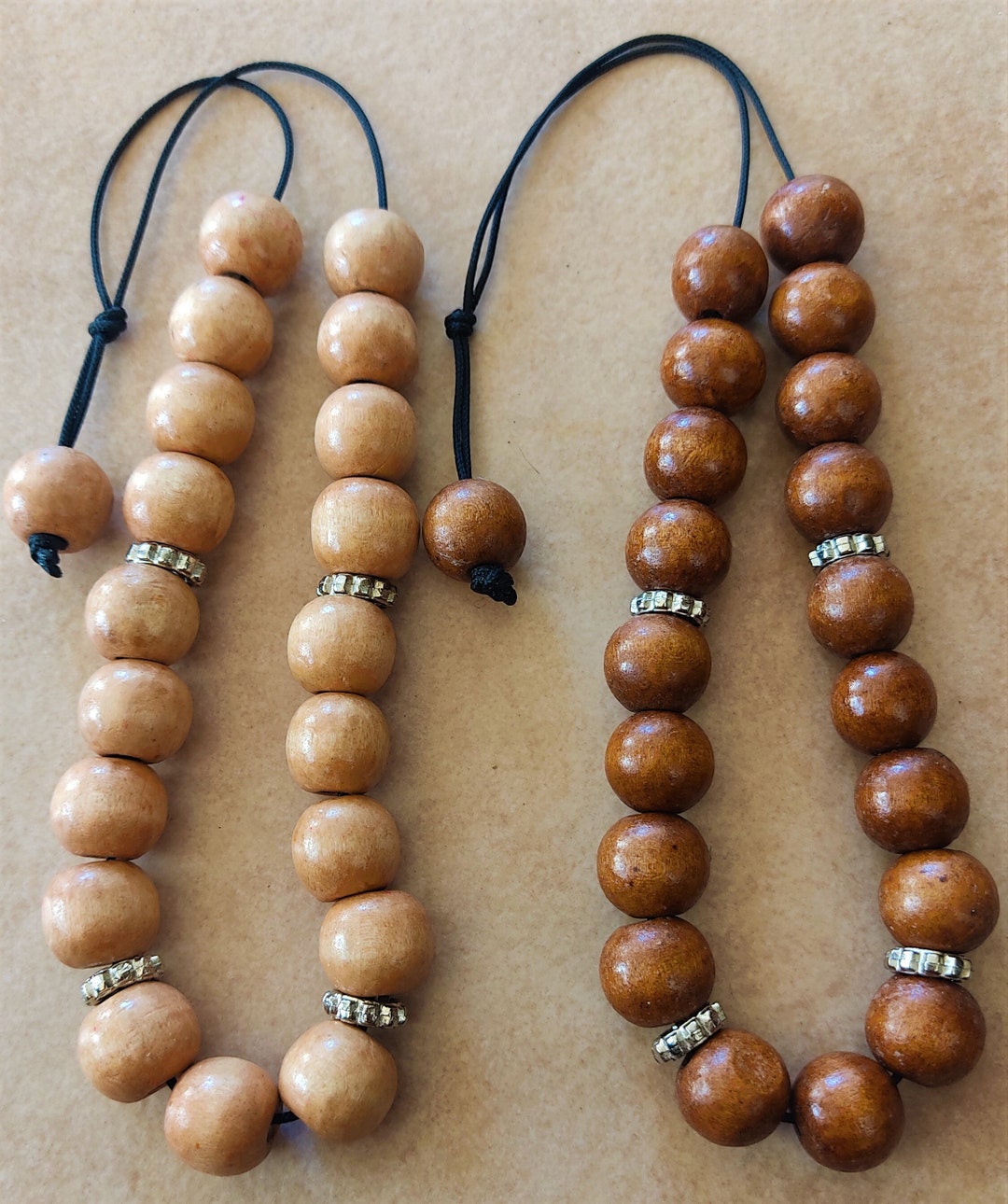 100% GENUINE GREEK Extra Large Wood Wooden Komboloi Worry Beads Tasbih ...