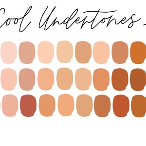 Skin Tones Procreate Color Palette for Ipad, 6 Palettes 180 Colors ...