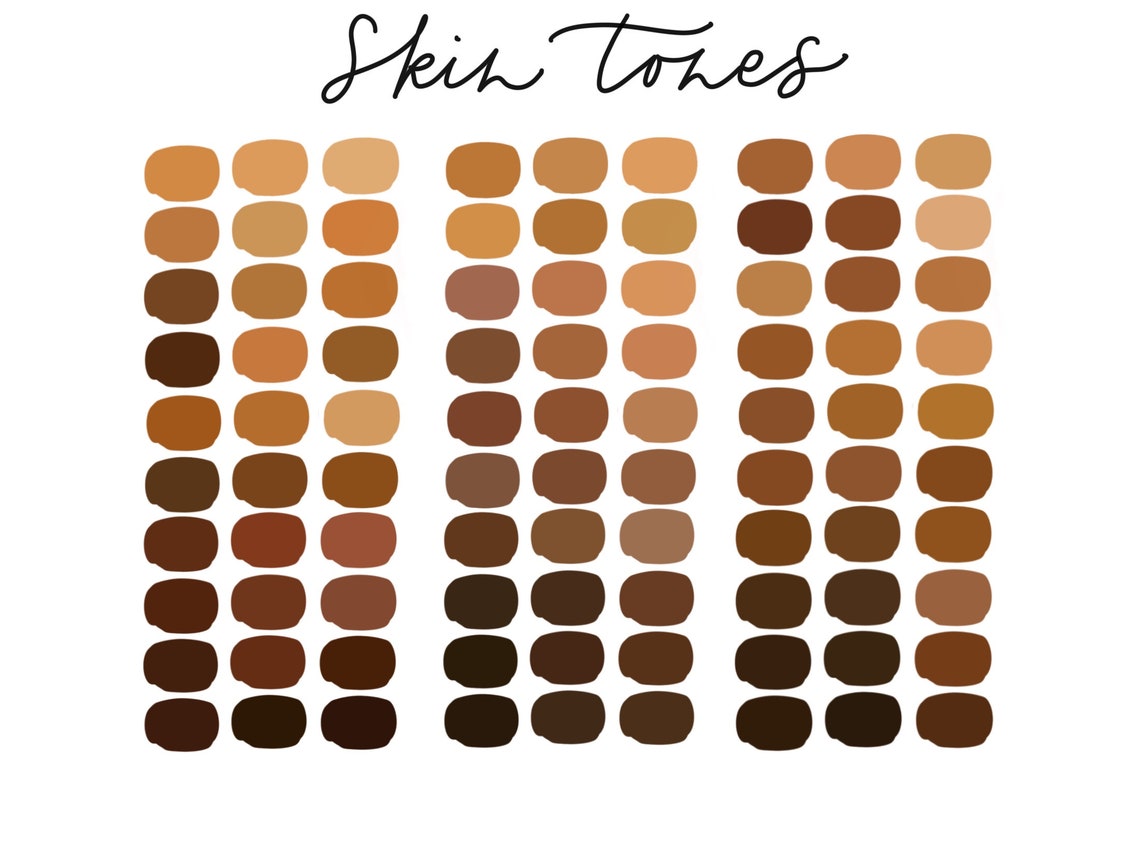 Skin Tones Procreate Color Palette for Ipad 6 Palettes 180 | Etsy Australia