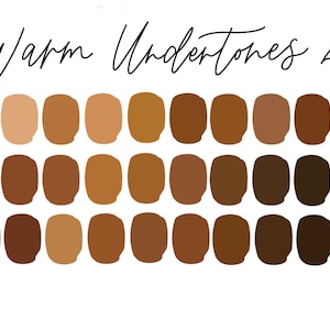 Skin Tones Procreate Color Palette for Ipad, 6 Palettes 180 Colors ...
