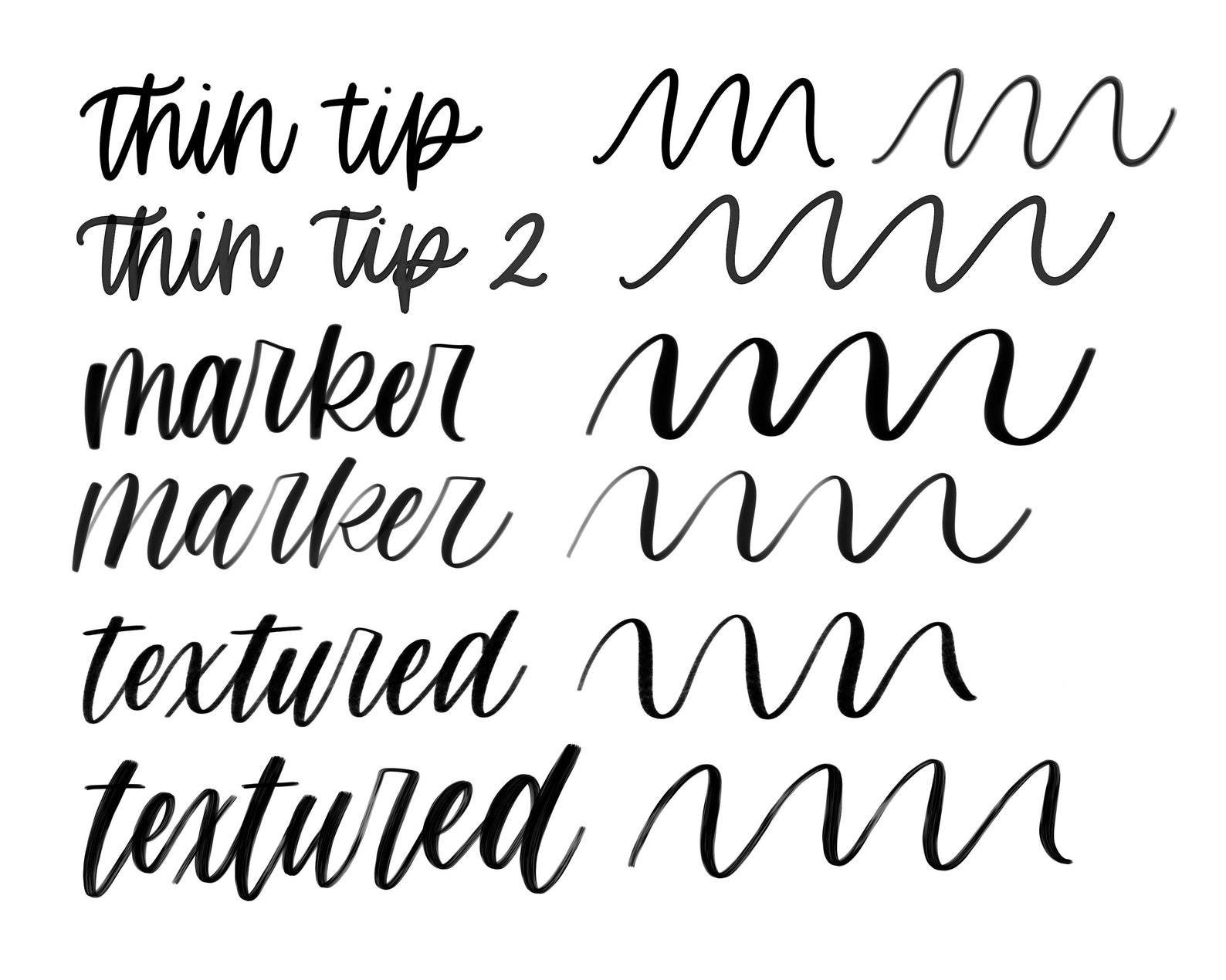 Dual Tip Marker Procreate Lettering Brushes iPad Calligraphy and Hand ...