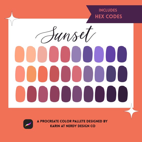 Paleta De Colores Morado Y Naranja
