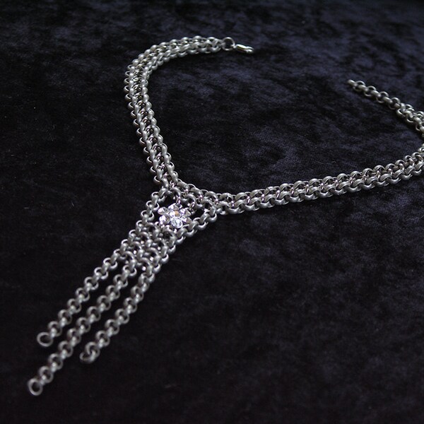 Diamond Waterfall Necklace - Etsy