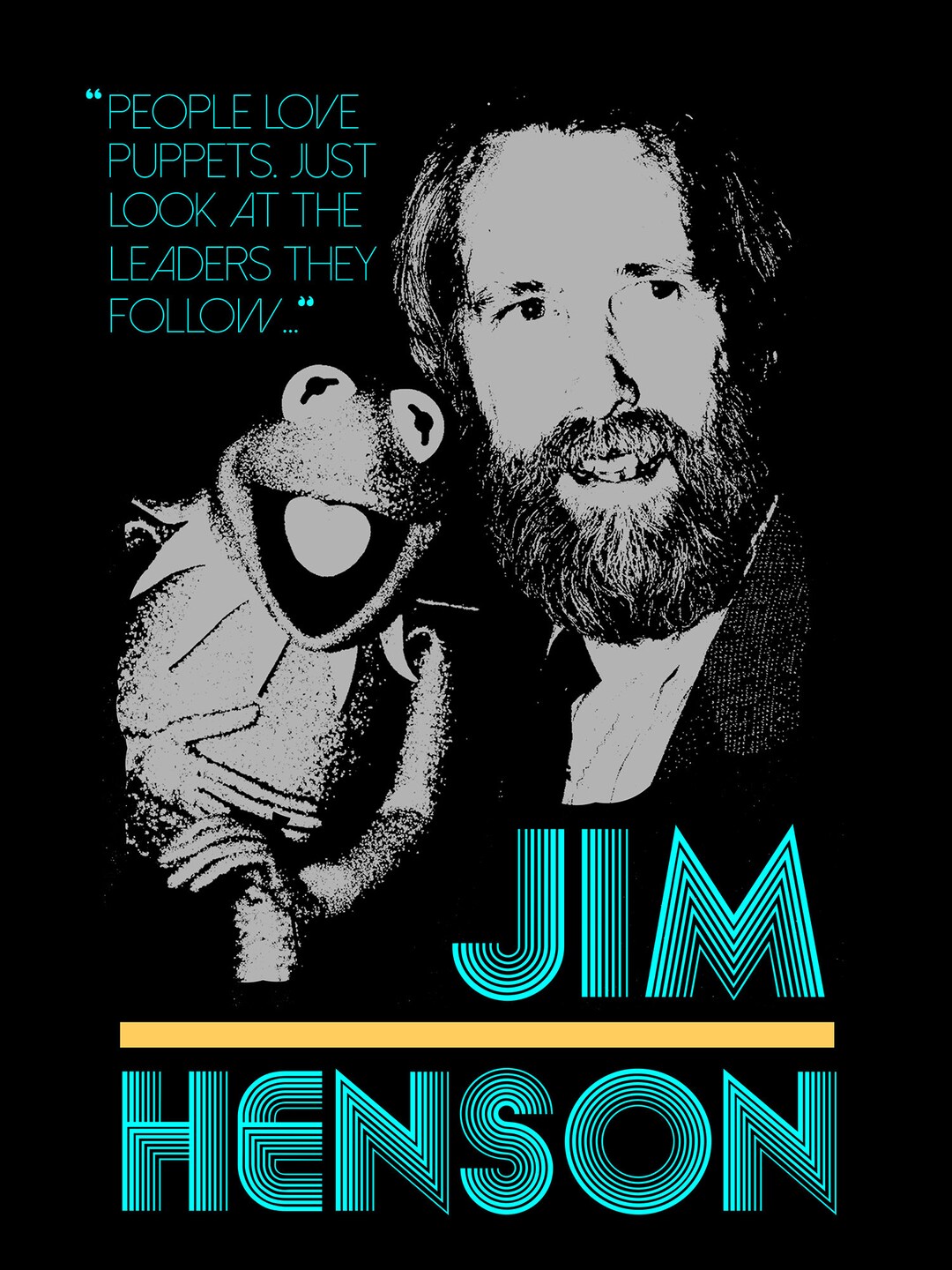 Jim Henson Muppets Kermit the Frog Puppets Political Satire Art Print ...