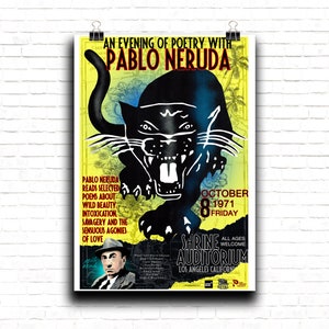 Pablo Neruda Poetry Latino Art Print - Etsy