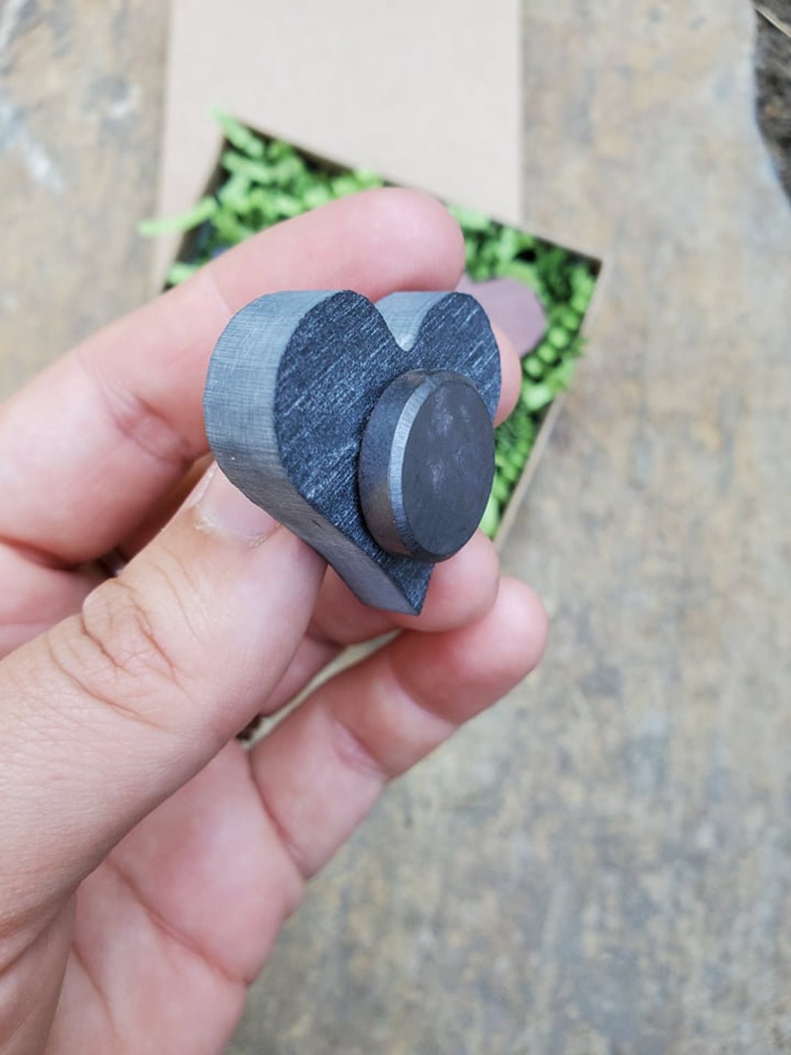 Vermont Slate Magnet Set Tiny VT & Heart Magnets Gift Box - Etsy