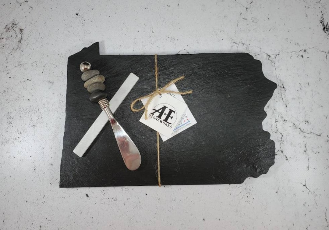 Pennsylvania Slate State Cheese Board - Etsy