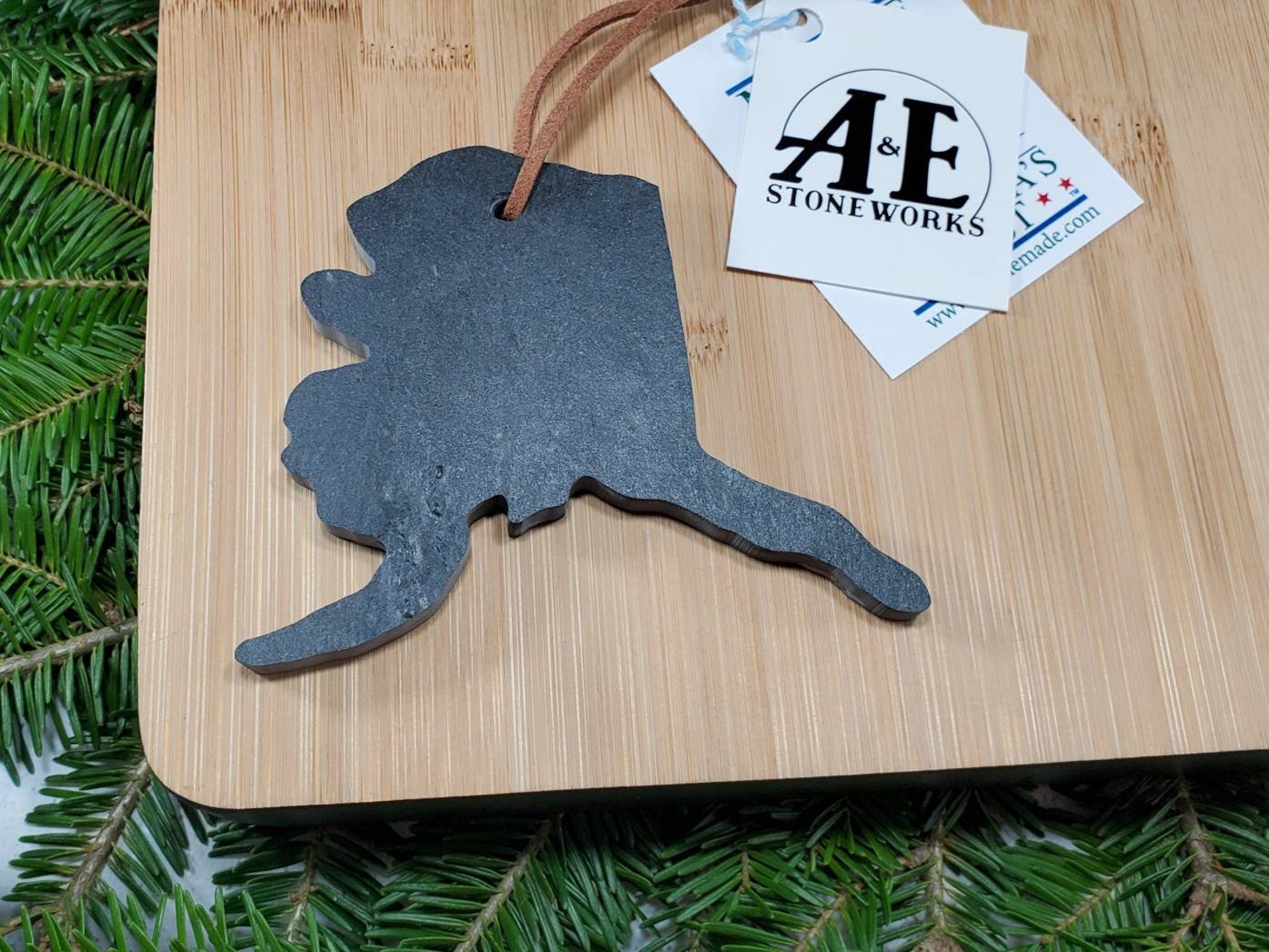 Alaska Slate Ornament Alaska Slate State Ornament Hanging - Etsy