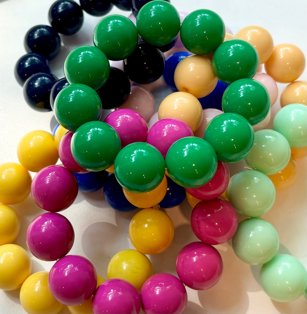 Custom Big Bead Bracelet - Personalize Colors, Bubblegum Beads ...