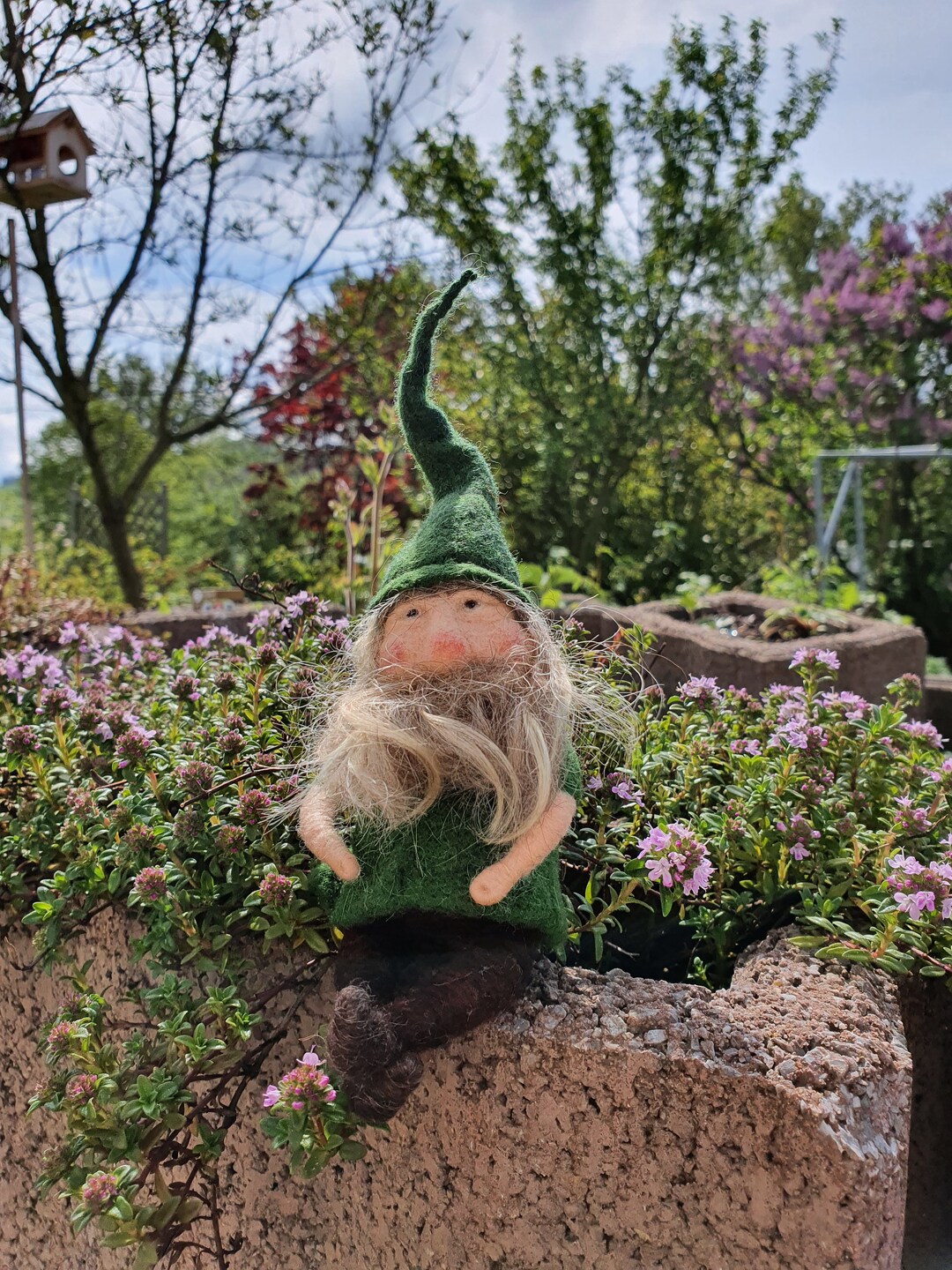 Felted Fat Gnome Dwarf Forest Gnome Nature Creature - Etsy
