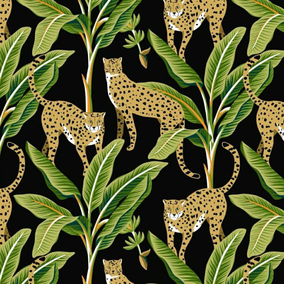 Cheetah Indoor/outdoor Fabric, 100% Polyester, Leopard Fabric, Fabric ...