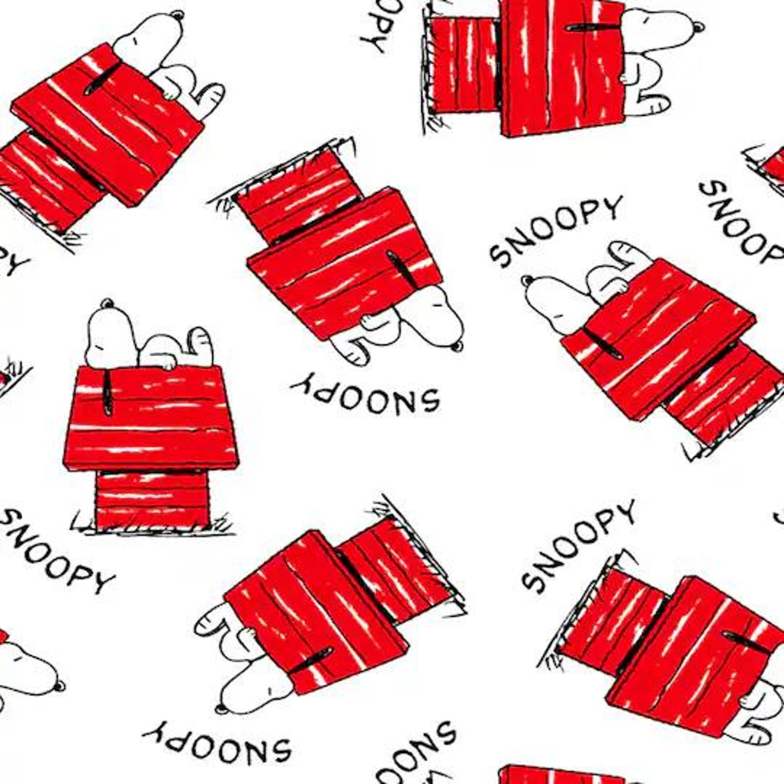 Snoopy Licensed Fabric, Peanuts Fabric, 100% Cotton, Fabric by the Yard ...
