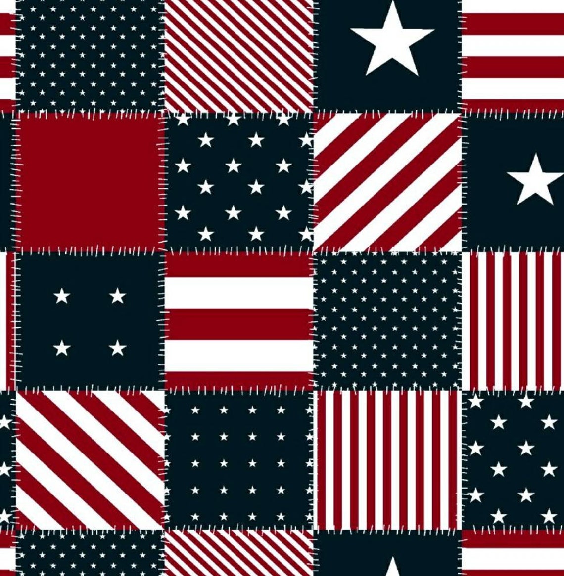 Patchwork Flag Indoor/outdoor Fabric, 100% Polyester, Fabric by the ...