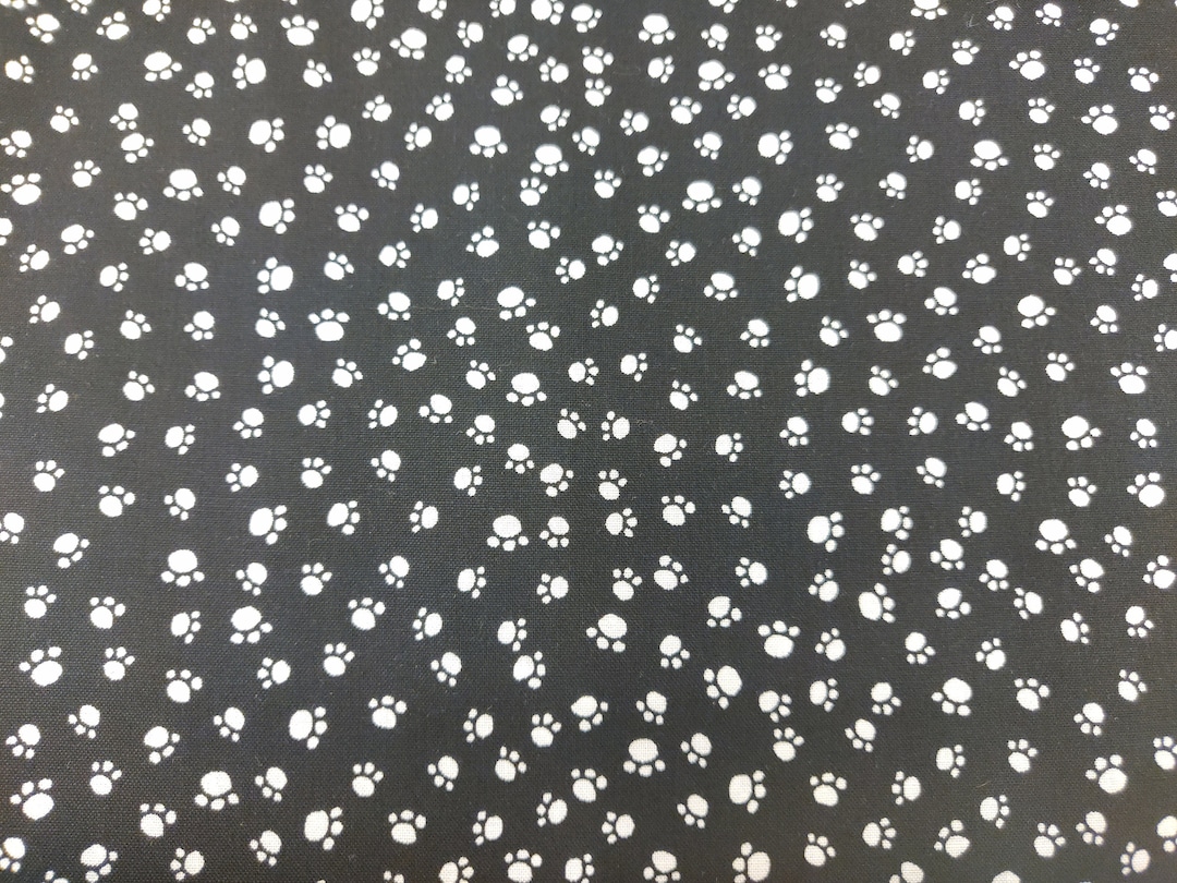 Paw Print Fabric, 100% Cotton, Dog Bones Fabric by the Yard, Choose ...