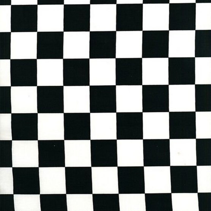 Black and White Checkered Fabric - Etsy
