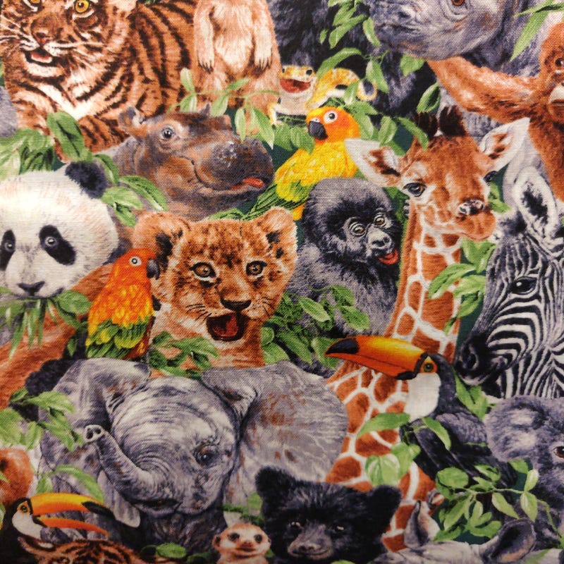 Jungle Fabric - Etsy