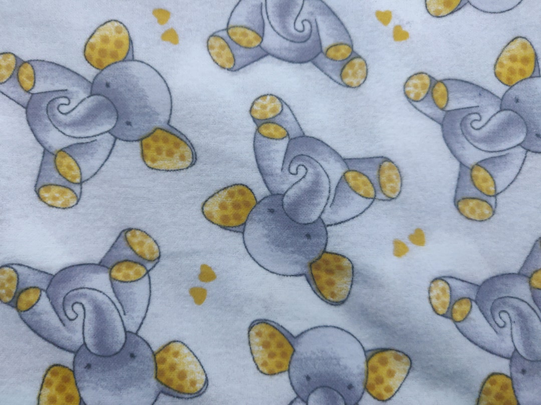 Elephant Flannel Fabric, 100% Cotton, Fabric by the Yard, Choose Your ...
