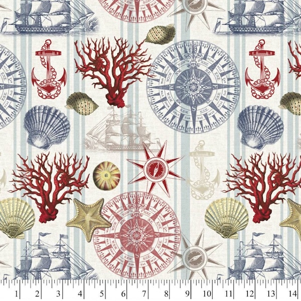 Nautical Fabric - Etsy