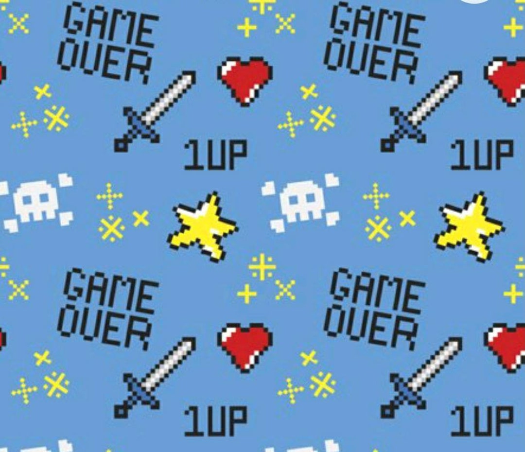 Video Game Fabric 100% Cotton, Fabric by the Yard, Choose Your Cut - Etsy