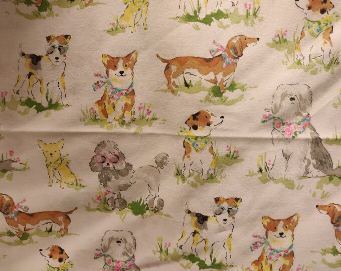 Dog Breeds Fabric 25 Dog Breeds by Littleislandcompany Watercolor Dog ...
