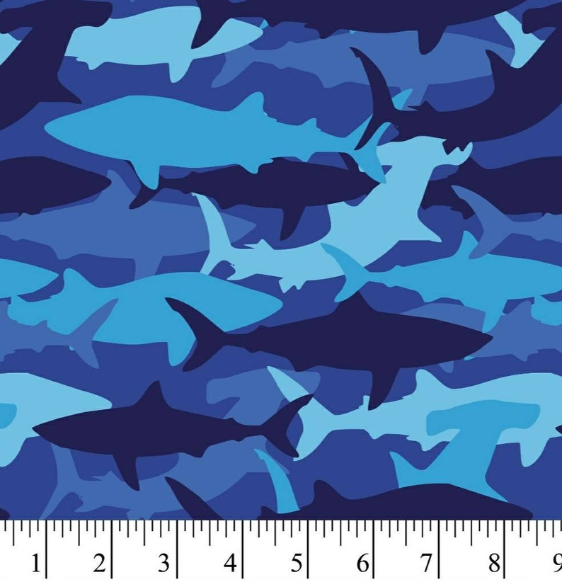 Sharks Fabric 100% Cotton Fabric by the Yard Choose Your | Etsy