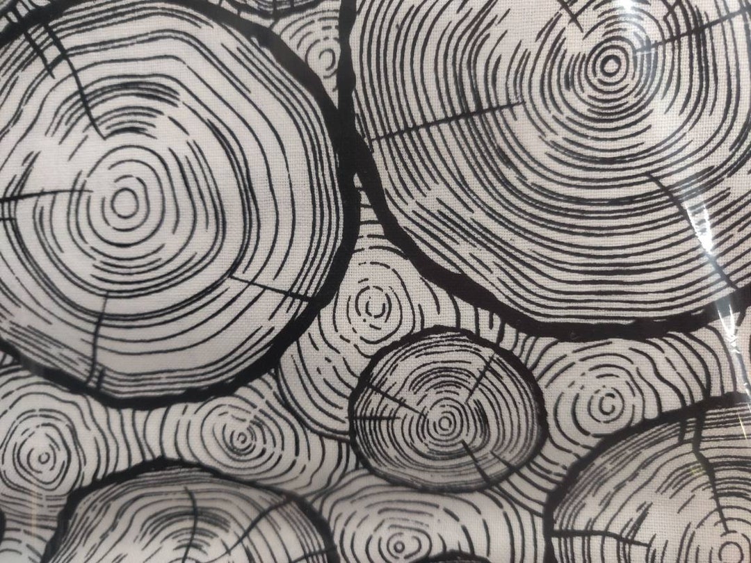 Log Slice Fabric, Tree Rings Fabric, Wood Grain Fabric, 100% Cotton ...