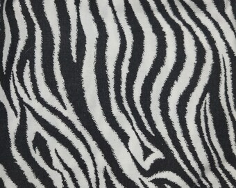 Zebra Fabric Large Scale Zebra in Cream and Warm Cashmere by ...