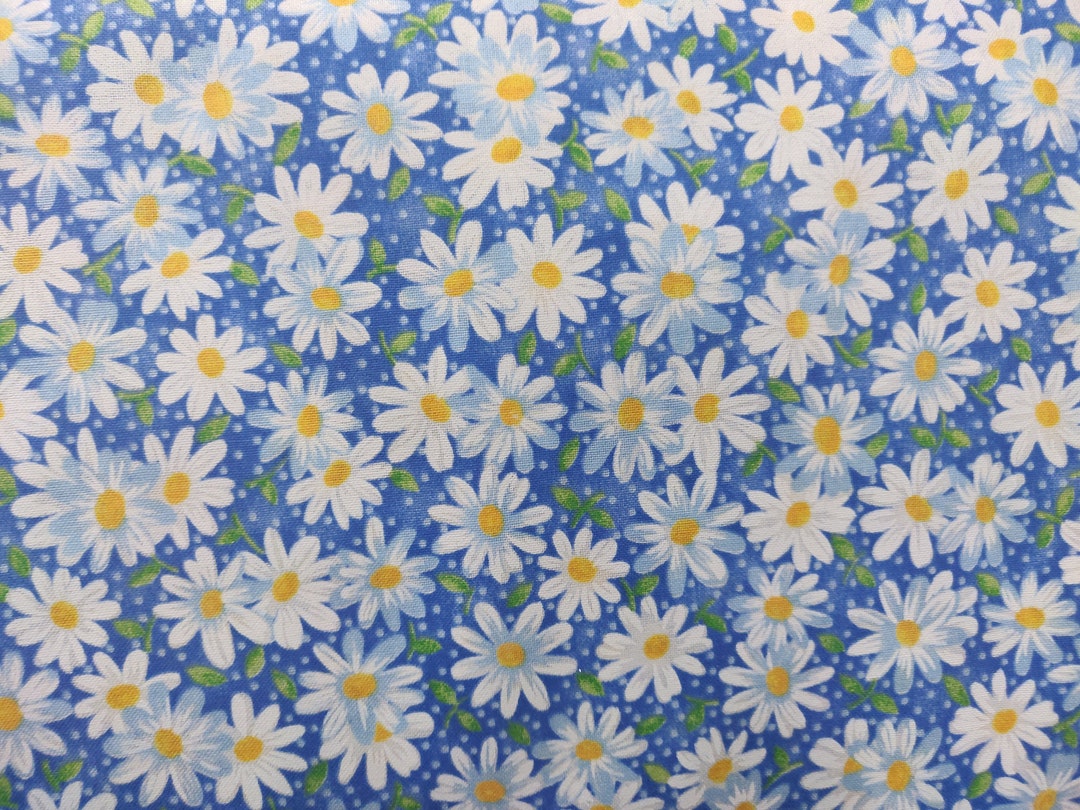 Daisies Fabric, 100% Cotton, Daisy Fabric, Fabric by the Yard, Choose ...