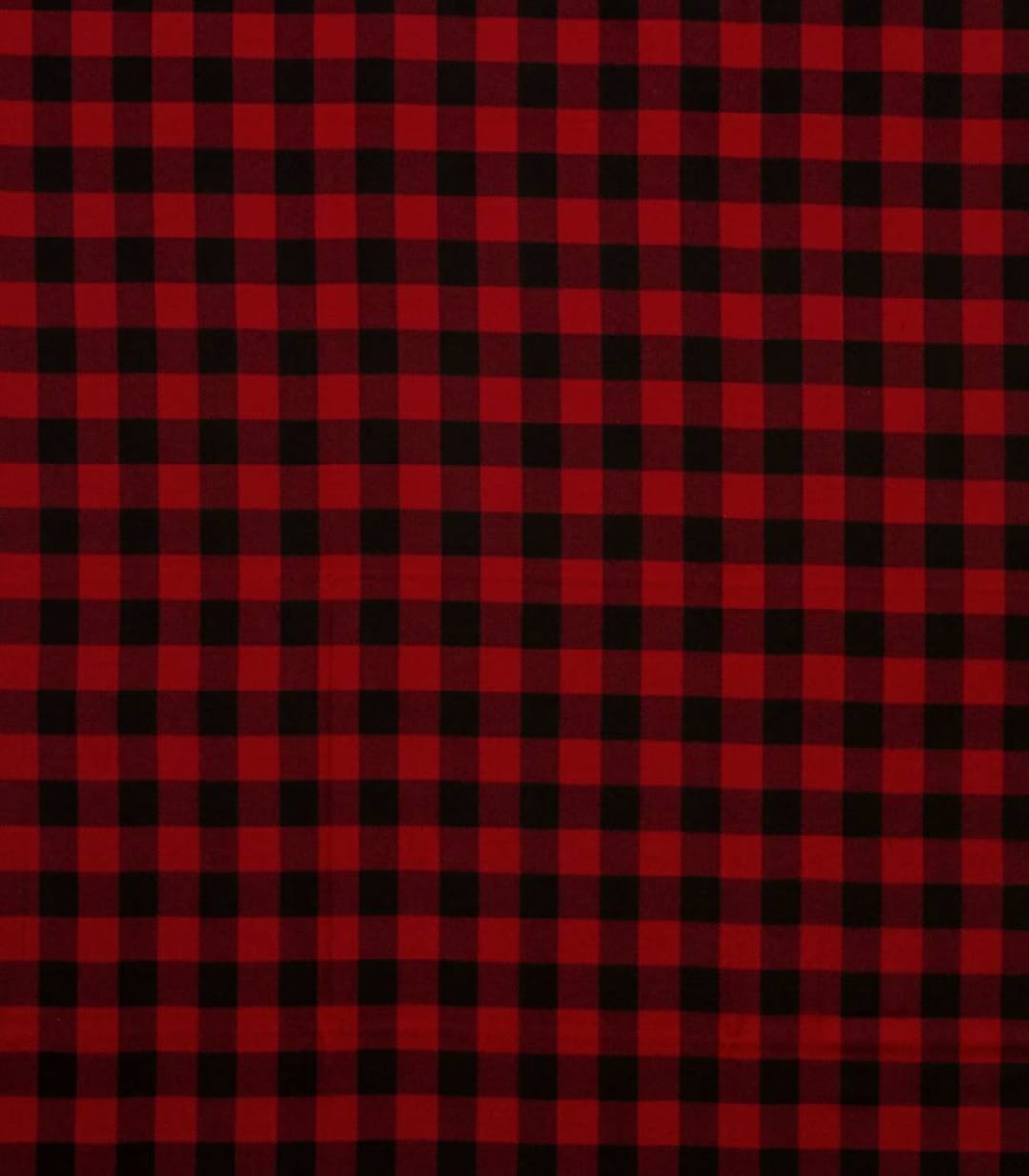 Buffalo Check Flannel Fabric, 1 Inch Buffalo Check Fabric, 100% Cotton ...