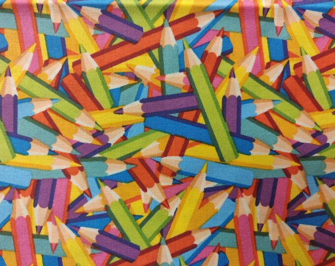 School Supplies Fabric School Days by Mejo Back to School Bookworm Kids ...