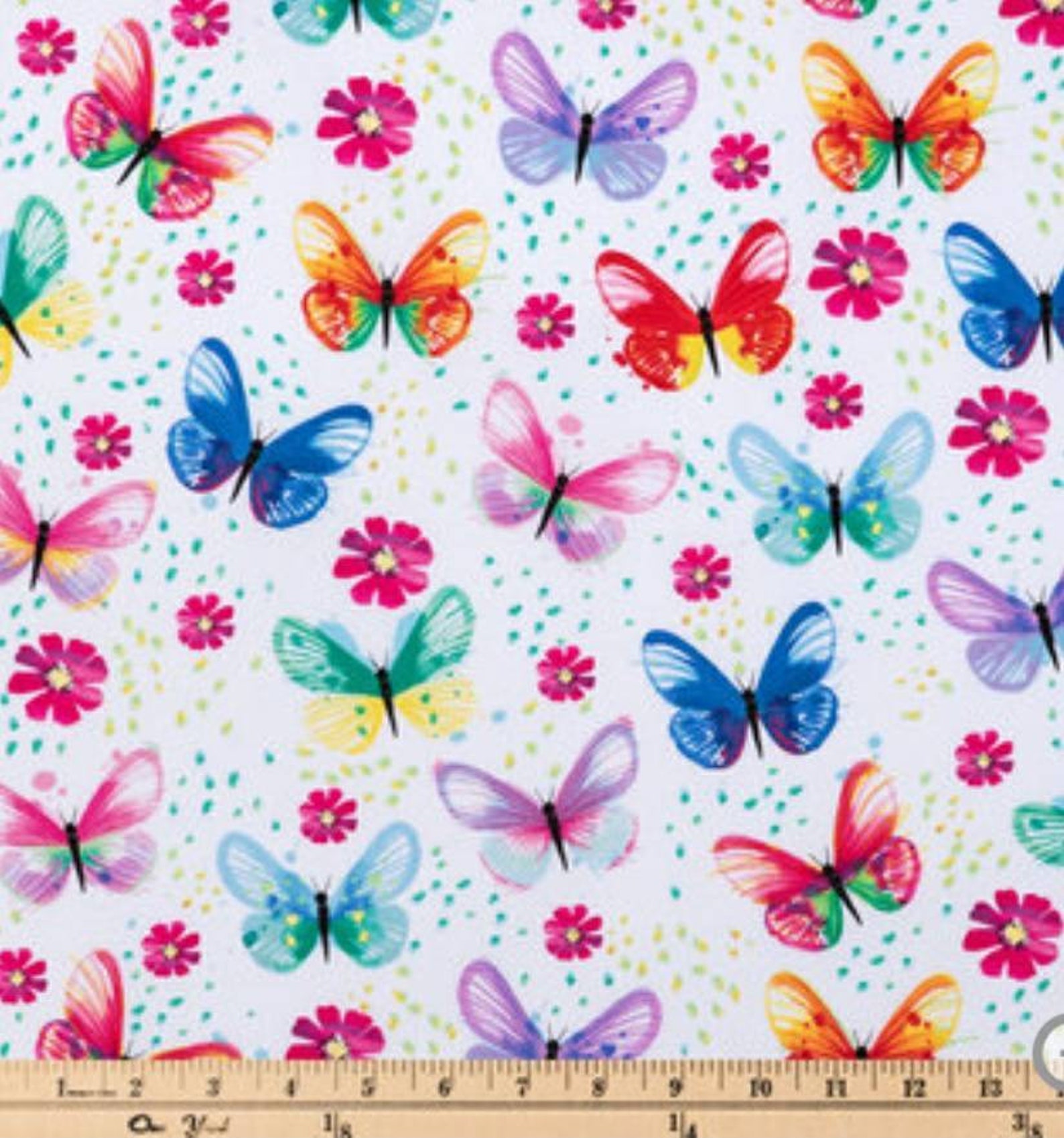 Butterfly Fabric, 100% Cotton, Fabric by the Yard, Choose Your Cut ...