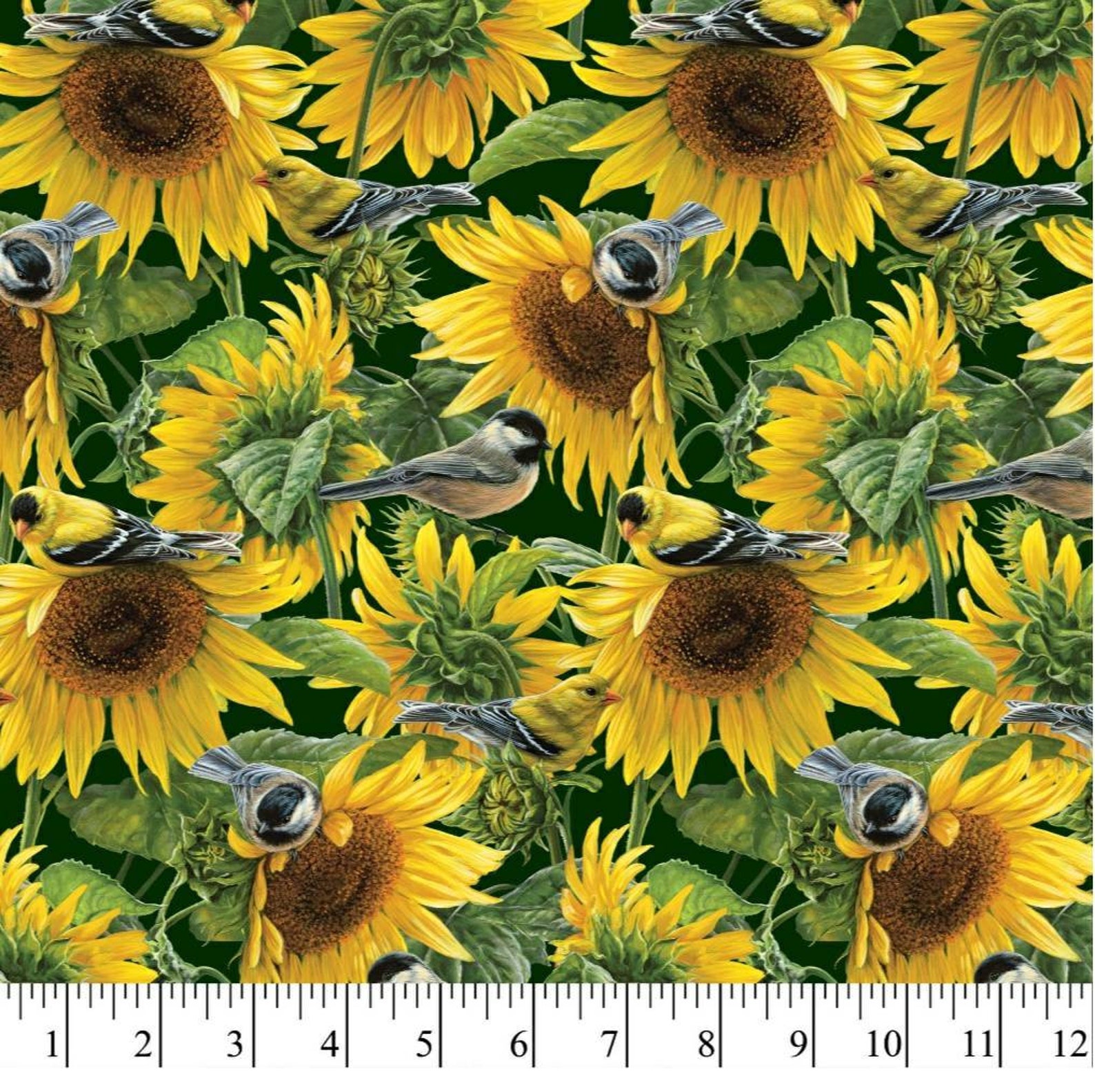 Sunflower Fabric 100% Cotton Fabric by the Yard Choose Your - Etsy