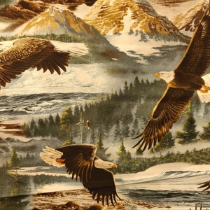 Bald Eagle Fabric, 100% Cotton, Fabric by the Yard, Choose Your Cut - Etsy