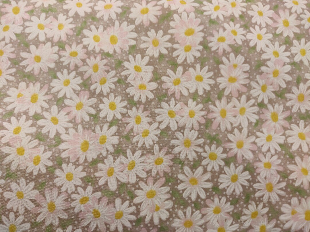 Daisies Fabric, 100% Cotton, Daisy Fabric, Fabric by the Yard, Choose ...