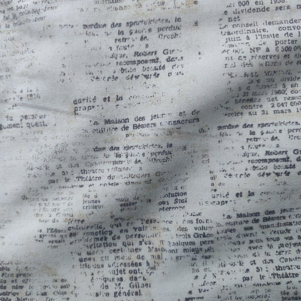 French Script Fabric - Etsy UK