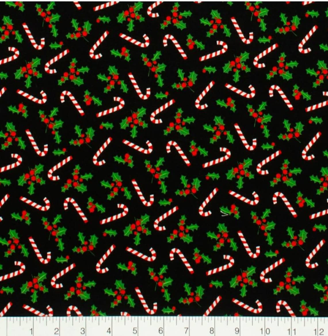 Candy Canes Fabric 100% Cotton Christmas Fabric Fabric by | Etsy